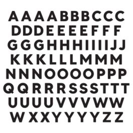 Black ABC Embellishments (80/pk) - Creative Memories