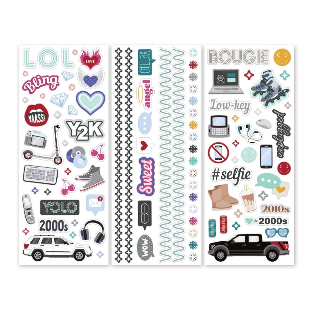 Through the Years: 2000s-2010s Stickers (3/pk) - Nostalgia Scrapbooking ...