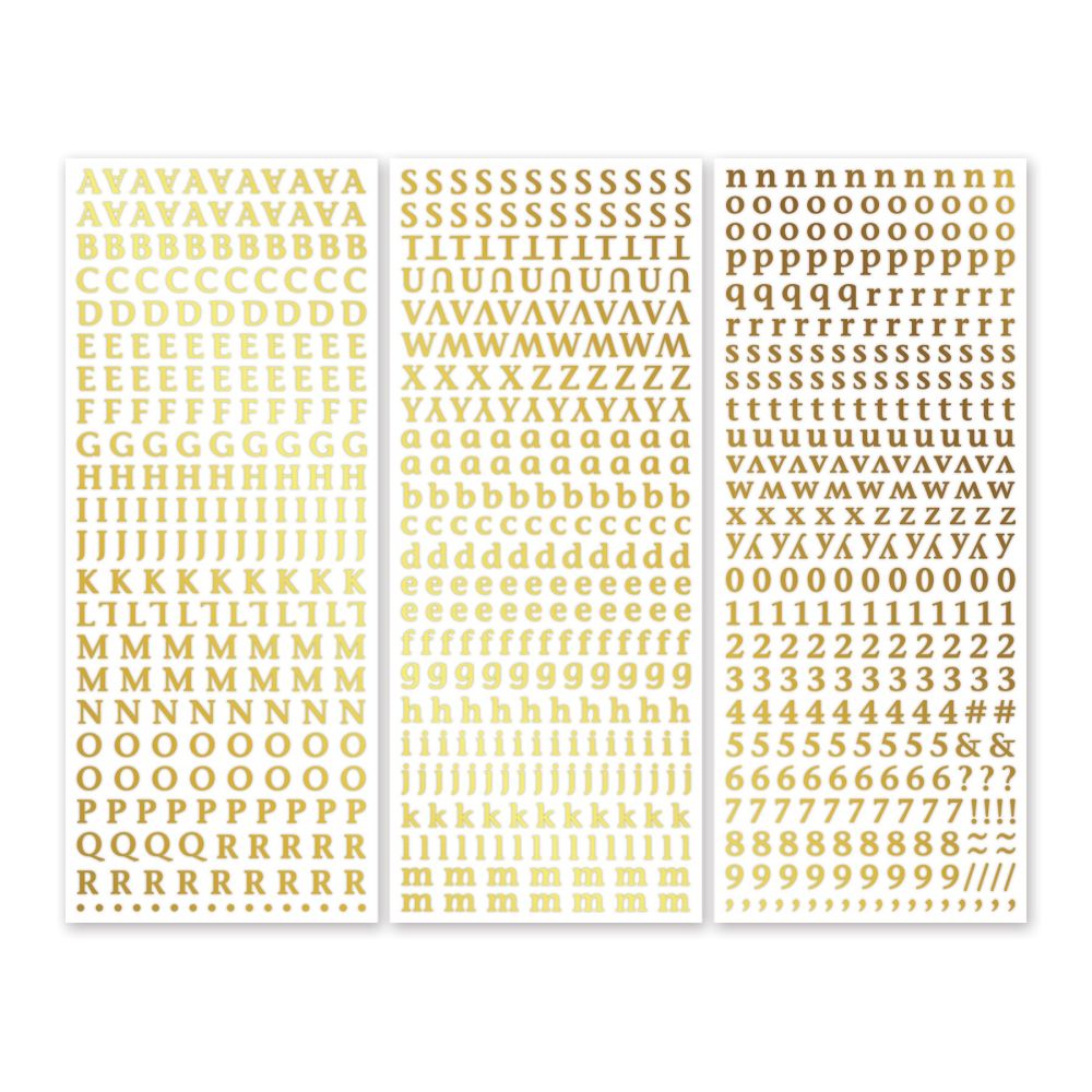 Gold Letter Stickers: Gold Classy ABC/123 Stickers - Creative Memories