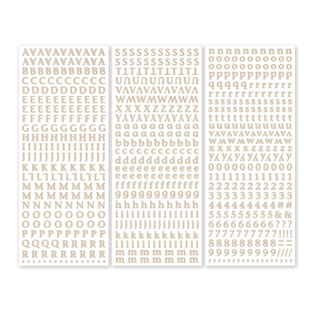 Kraft Letter Stickers: Kraft Classy ABC/123 Stickers - Creative Memories